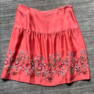 Tocca | Skirts | Tocca Pink Silk Floral Sequin And Embroidered Skirt | Poshmark